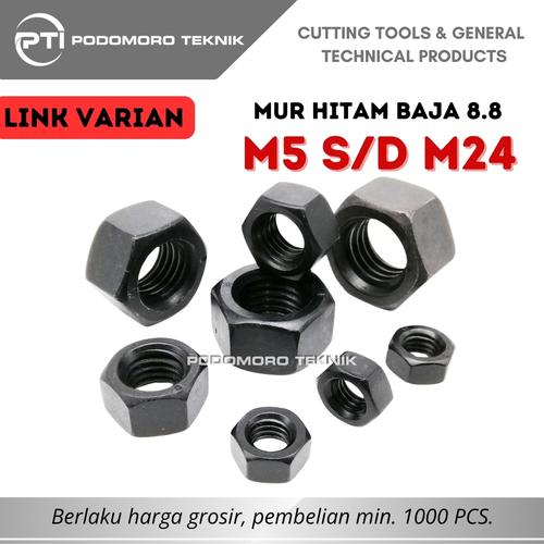 Jual Mur Baja Hitam Mur M6 M8 M10 M12 M14 M16 M20 M22 Mur Hitam Bahan ...