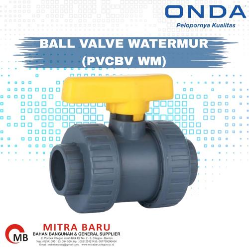 Jual STOP KRAN WATER MUR ONDA PVCBV WM. PVC Ball Valve Onda. VARIAN ...