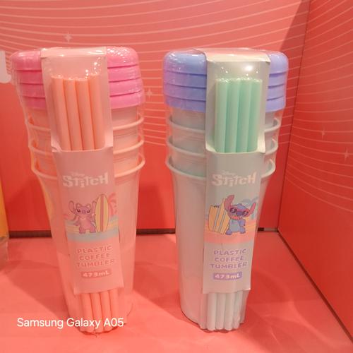 Jual Tumbler Kopi Plastik Lucu - Miniso Disney Lilo & Stitch Collection ...