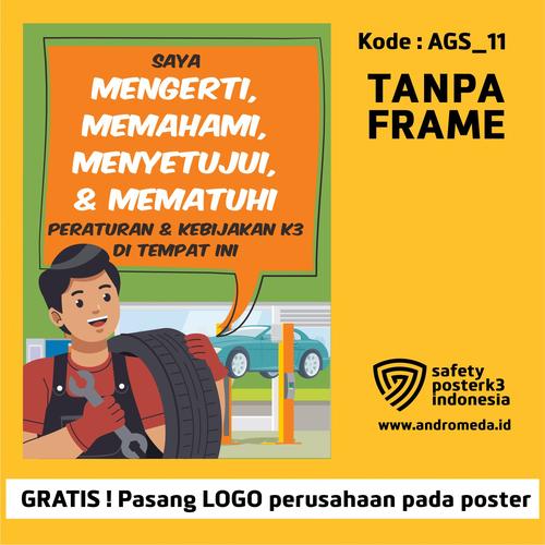 Jual Safety Poster Slogan K3 HSSE Saya Mengerti, Memahami, Menyetujui ...