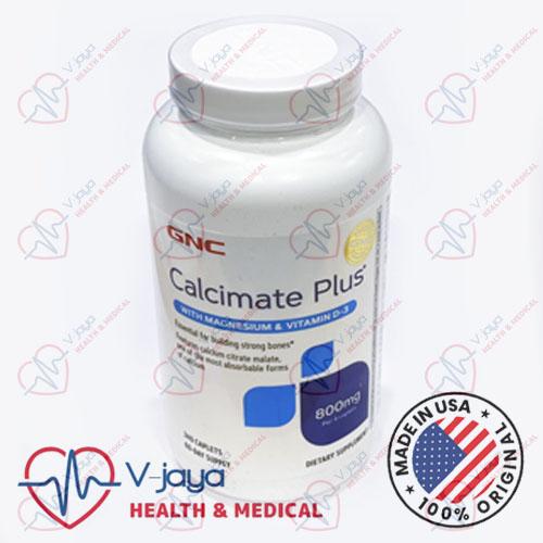 Jual GNC Calcimate Plus with Magnesium & Vitamin D3 800mg - 240 Caplets ...