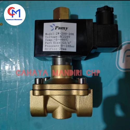 Jual SOLENOID VALVE KUNINGAN MEREK PAMY (NO) NORMALY OPEN DRAT 1"INCH AC220V-DC24V COIL KOTAK ...