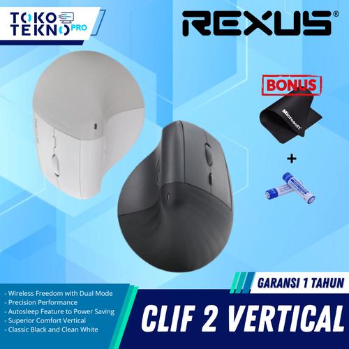 Promo Rexus Clif 2 / II / V2 Wireless Bluetooth Office Mouse Vertical ...