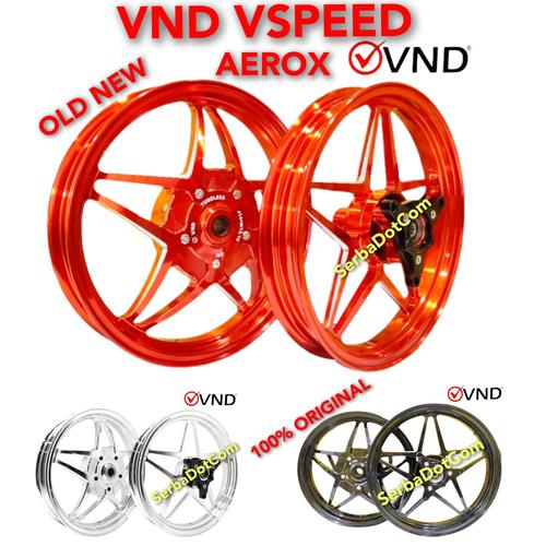 Jual VELG VND V SPEED ORIGINAL AEROX OLD NEW BLACK SILVER CROM CROOM ORANGE Mdl KING VSPEED X1R ...