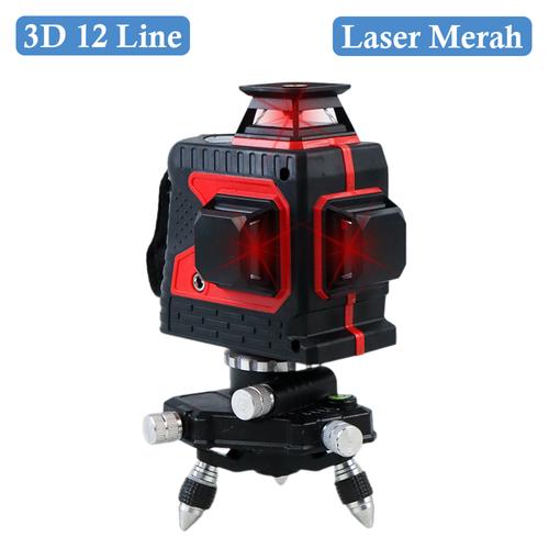 Jual Mesin Self Leveling Wall Meter Red Laser Level 3D 12 Line Garis ...
