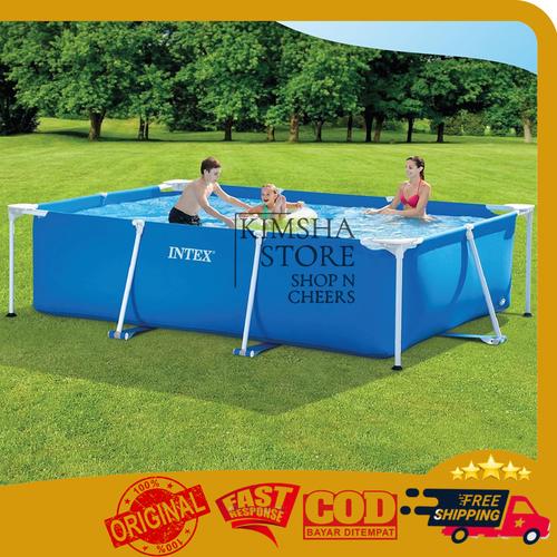Promo Intex Rectangular Frame Swimming Pool Kolam Renang Jumbo Anak ...