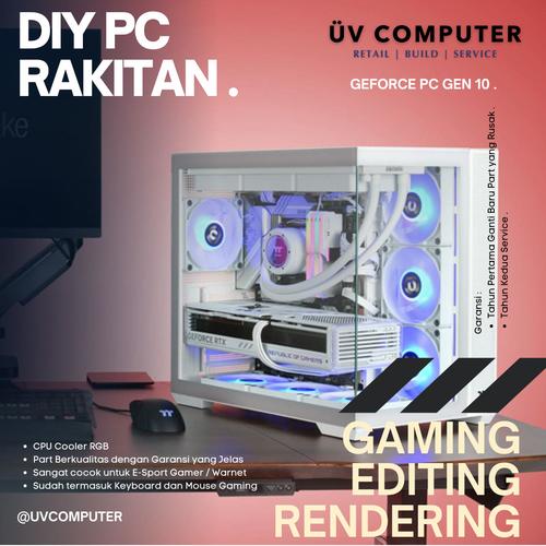 Promo UV Computer Nvidia Geforce PC Gaming Editing Render Intel Core i3 i5 i7 LGA1200 | DDR4 8GB ...