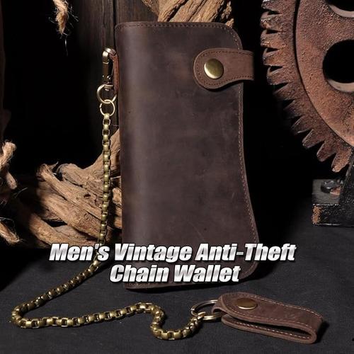 Jual Dompet kulit asli panjang pria crazy horse vintage-Dompet rantai ...
