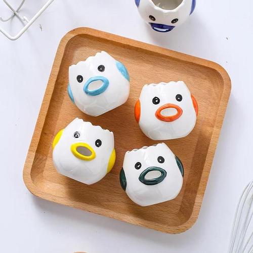Jual egg separator ceramic pemisah kuning telur cartoon chick / keramik ...