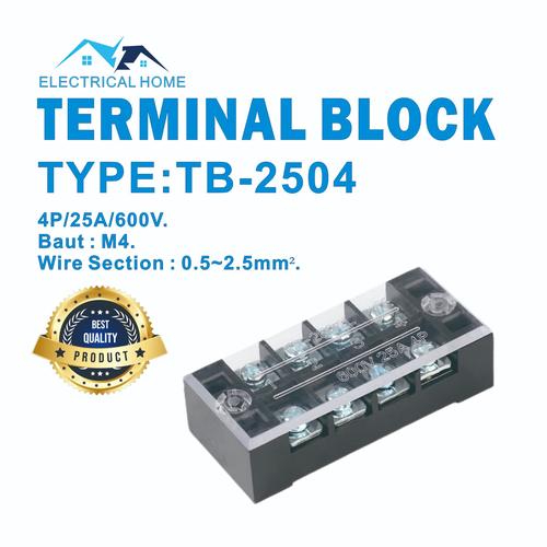 Jual TERMINAL BLOCK TB 2504 (25A 4Pole) - Kota Surabaya - Electrical ...