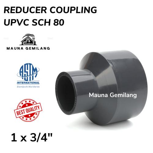 Jual Reducer Coupling UPVC Sch 80 Socket x Socket ASTM / ANSI Size 1 x ...