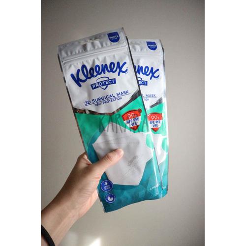 Jual MASKER KLEENEX 3D 2s SURGICAL MASK 4ply PREMIUM - KF94 Sachet isi ...