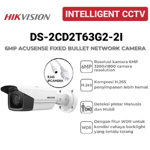 Promo IP CAMERA OUTDOOR HIKVISION DS-2CD2T63G2-2I 6MP ACUSENSE FIXED BULLET NETWORK - Jakarta ...