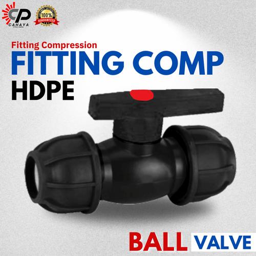 Jual Ball Valve / Stop Kran Hdpe Compresion | Stop Kran / Ball Valve Fitting DRAT LUAR HDPE ; PP ...