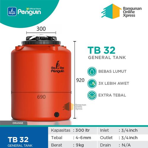 Jual TANGKI AIR / TOREN / TANDON PENGUIN TB32 (300 LITER) - Kuning ...