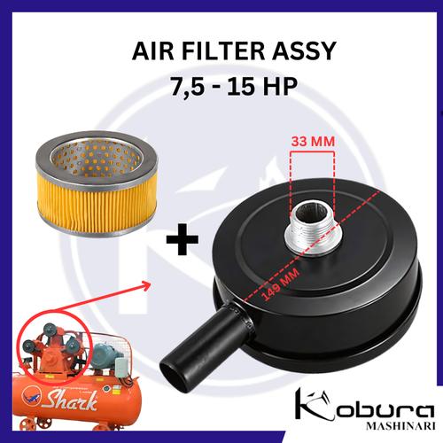 Jual Air Filter Kompressor Angin 7,5 - 15 HP Besi Filter Udara Assy 7,5 ...