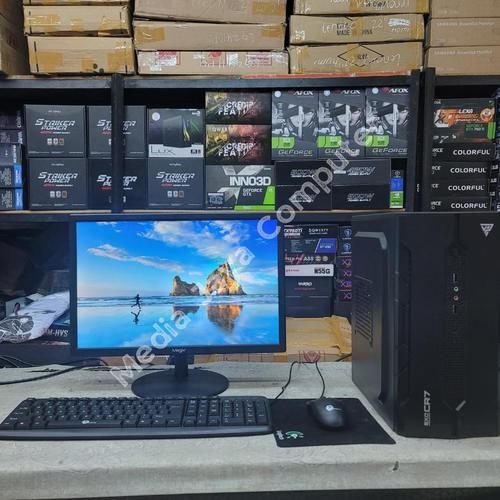 Jual PC Gaming Fullset AMD A6 7400 RAM 16GB HDD SSD - Monitor 19 Inch ...
