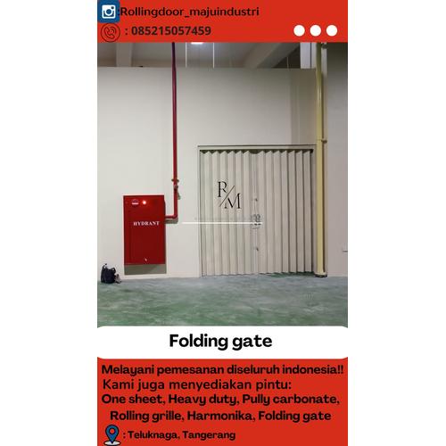 Jual Pintu folding gate, bahan baja dengan ketebalan 0,8mm bisa dipakai ...