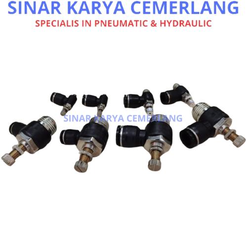 Jual Fitting speed control pneumatic untuk selang 6mm dan drat 1/2 ...