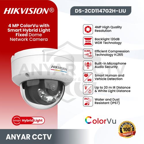 Jual HIKVISION DS-2CD1147G2H-LIU 4 MP ColorVu Audio Smart Hybrid Light Dome - Kota Bandung ...
