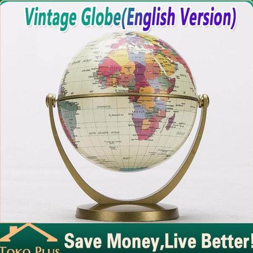 Jual Putar 360 Derajat Globe Bola Dunia utk Edukasi Anak/ Peta Bulat ...