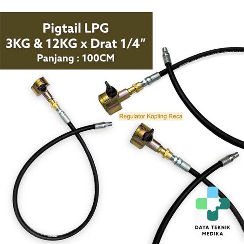 Jual GMT Pigtail Selang Tabung gas LPG 3kg 12kg - Flexible Transfer ...