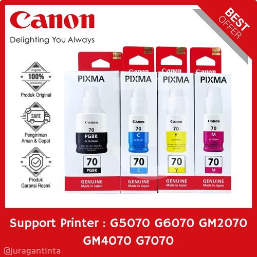 Jual PAKET 1 SET TINTA PRINTER CANON GI 70 ORIGINAL - Jakarta Timur ...