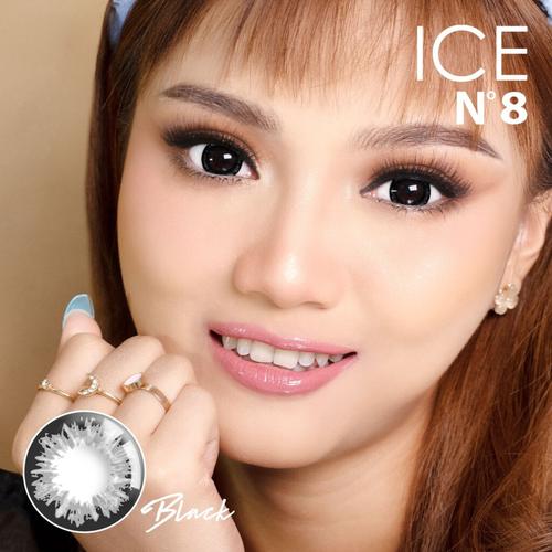 Jual SOFTLENS MINUS X2 ICE N8 BLACK BIG EYES 16MM GRATIS TEMPAT SOFLEN ...