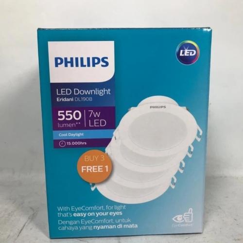 Jual Lampu Downlight Eridani 7W LED Philips Multipack PACK 7 Watt 3000k ...