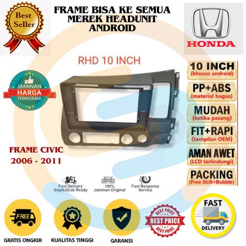Jual FRAME HEAD UNIT ANDROID 7 INCH / 9 INCH / 10 INCH HONDA CIVIC 2006 ...