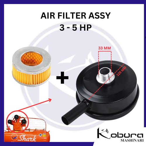 Jual Air Filter Kompressor Angin 3 - 5 HP Besi Filter Udara Assy 3 - 5 ...