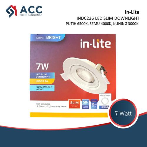 Jual InLite Lampu Slim SpotLight INDC236 7W Slim Spot Light 7 Watt ...