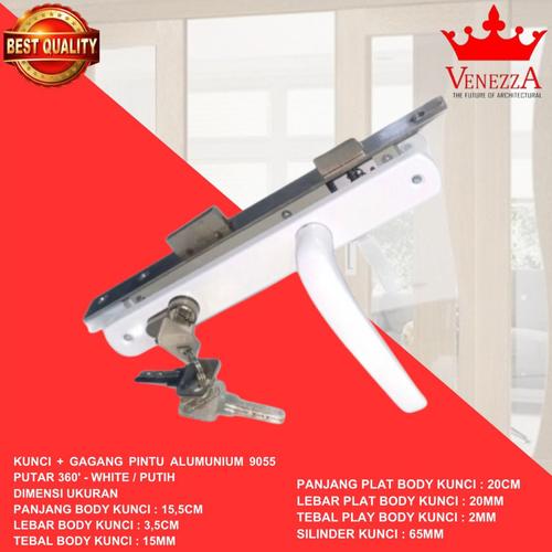 Jual Faster Kunci+Body Handle Komplit Set utk pintu Aluminium Type 9055 ...