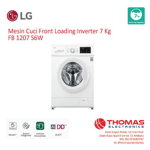 Jual Mesin Cuci 1 Tabung Front Loading 7 KG LG FB1207S6W FB 1207 S6W ...
