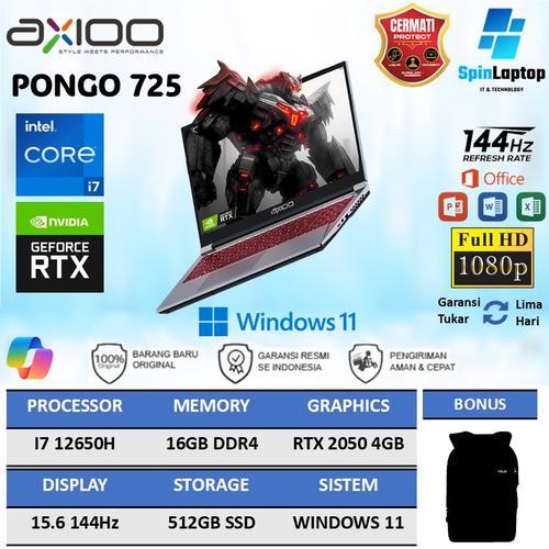 Jual LAPTOP AXIOO PONGO 725 RTX2050 I7 12650H 16GB RAM 512GB SSD ...