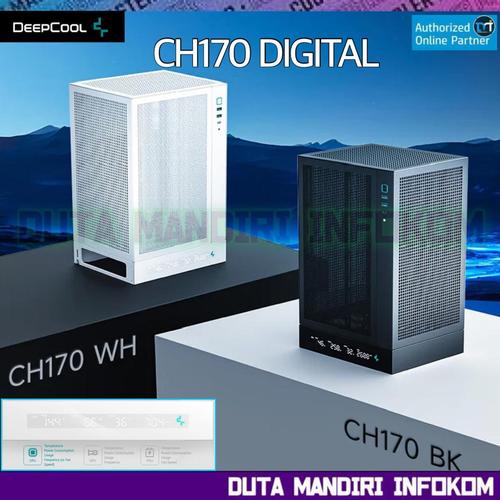 Promo Deepcool CH170 DIGITAL - Vertical Tiny Mini ITX SFF Gaming Case with High Airflow Mesh ...