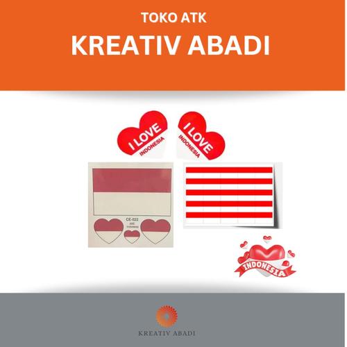 Jual Sticker Pipi Bendera Merah Putih - Love - Kota Bandung - Kreativ ...