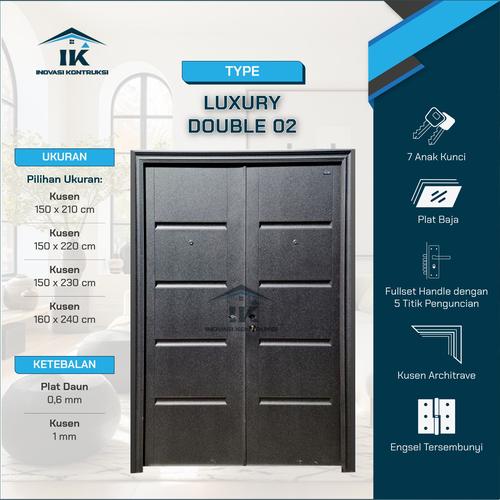 Jual IK - (LUXURY DOUBLE 02) Set Pintu Plat Baja Utama Double Kupu Kupu ...