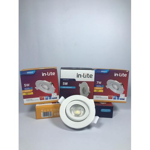 Jual Inlite lampu spotlight slim led 5 watt 7w indc236 lampu led ...