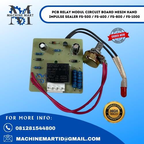 Jual PCB Relay Modul Circuit Board Mesin Hand Impulse Sealer FS-500 / FS-600 / FS-800 / FS-1000 ...