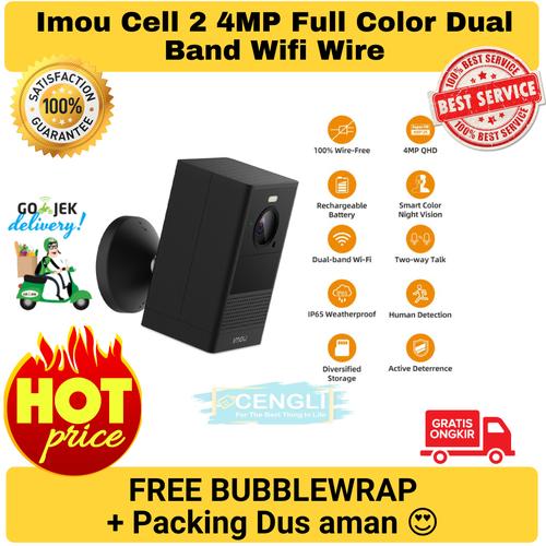 Jual Imou Cell 2 4MP Full Color Dual Band Wifi Wire Free Camera - Kota ...