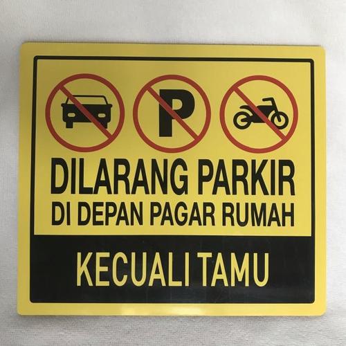 Jual RAMBU 25CM TANDA SIGN PARKIR DEPAN PINTU PAGAR TAMU DILARANG ...