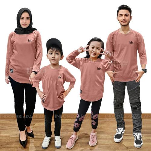 Jual Seller Indonesia Raglan Warna Milo Kaos Family Set Keluarga ...