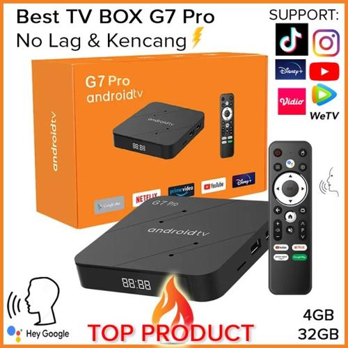 Jual Bisa Netflix Tv Android TV Box G7 Pro 4GB/32GB 4K HDR Voice Wifi ...