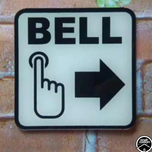 Jual [KESENIAN] Plakat Tanda Bel Akrilik Tahan Hujan dan Panas Free ...