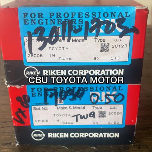 Jual RING PISTON SEHER STD TOYOTA LAND CRUISER BUNDERA 70 80 GX80 1HZ ...