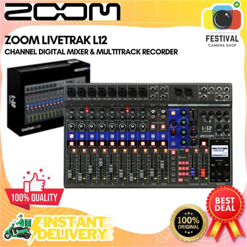 Jual Zoom LiveTrak L12 L-12 Channel Digital Mixer & Multitrack Recorder ...