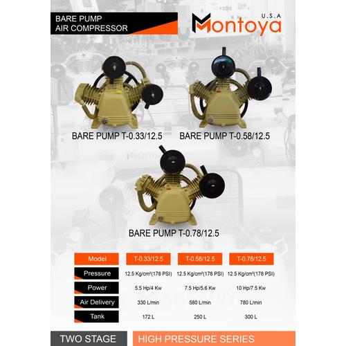Promo Bare Pump MONTOYA Kepala Kompresor angin 10 hp T-0.78/12.5 Cicil ...