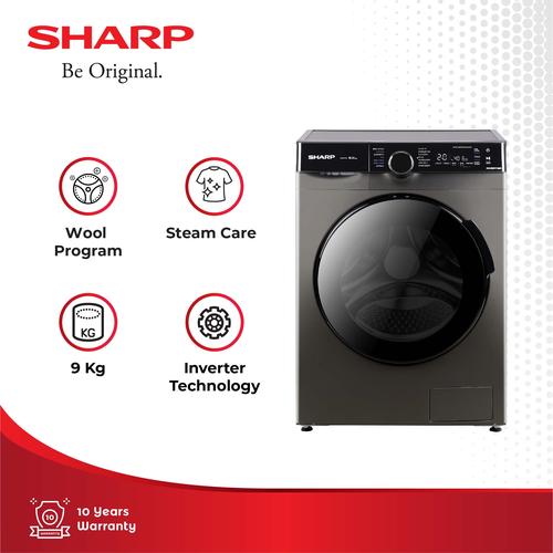 Promo Sharp Mesin Cuci Front Loading 9 Kg ES-FL1490MSX Inverter Technology / ES FL1490MSX ...