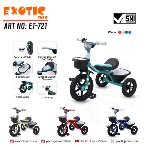 Jual Sepeda balita roda tiga exotic 721 tricycle sepeda anak roda tiga ...